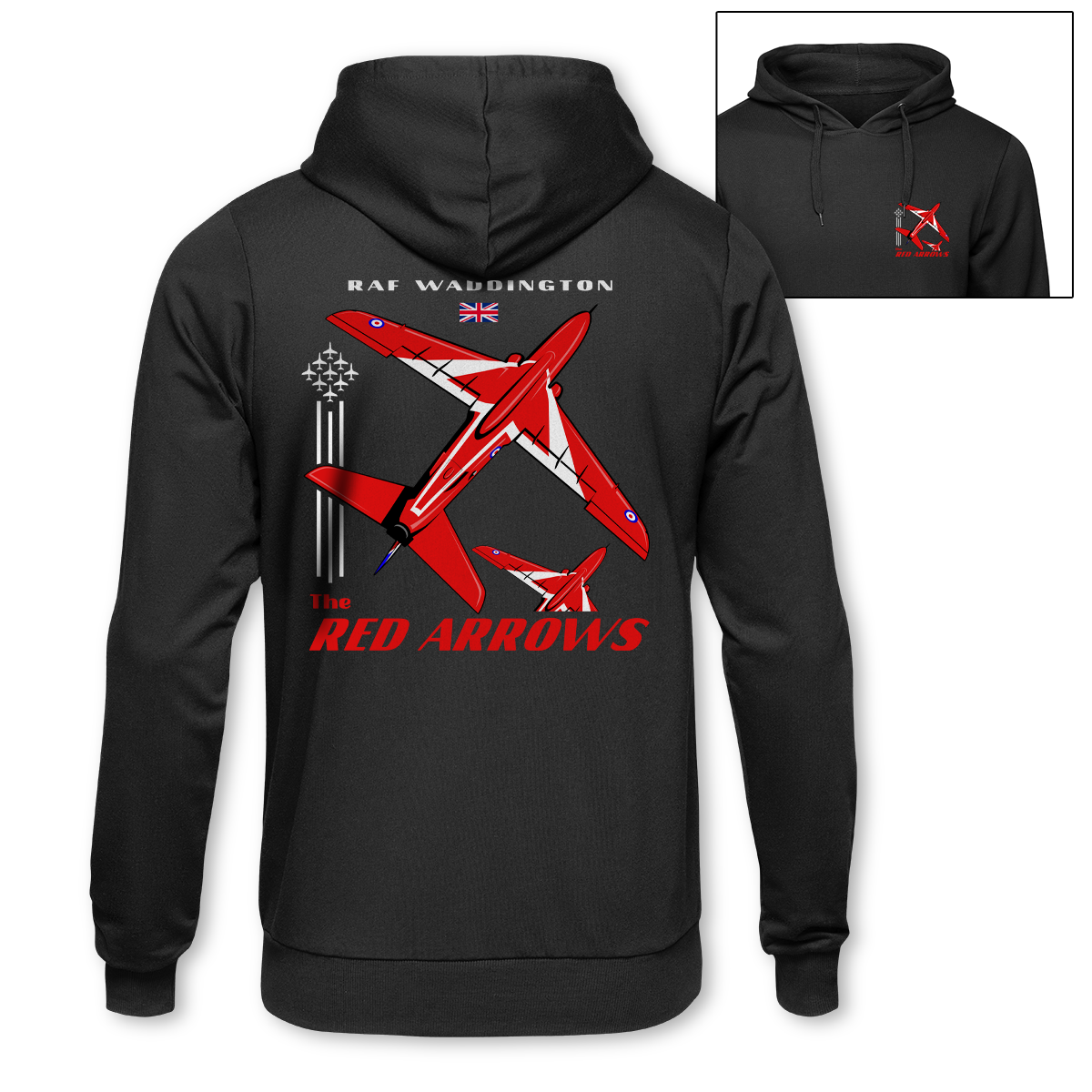 Red Arrows BAE Hawk Hooded Jumper. – Mach 5