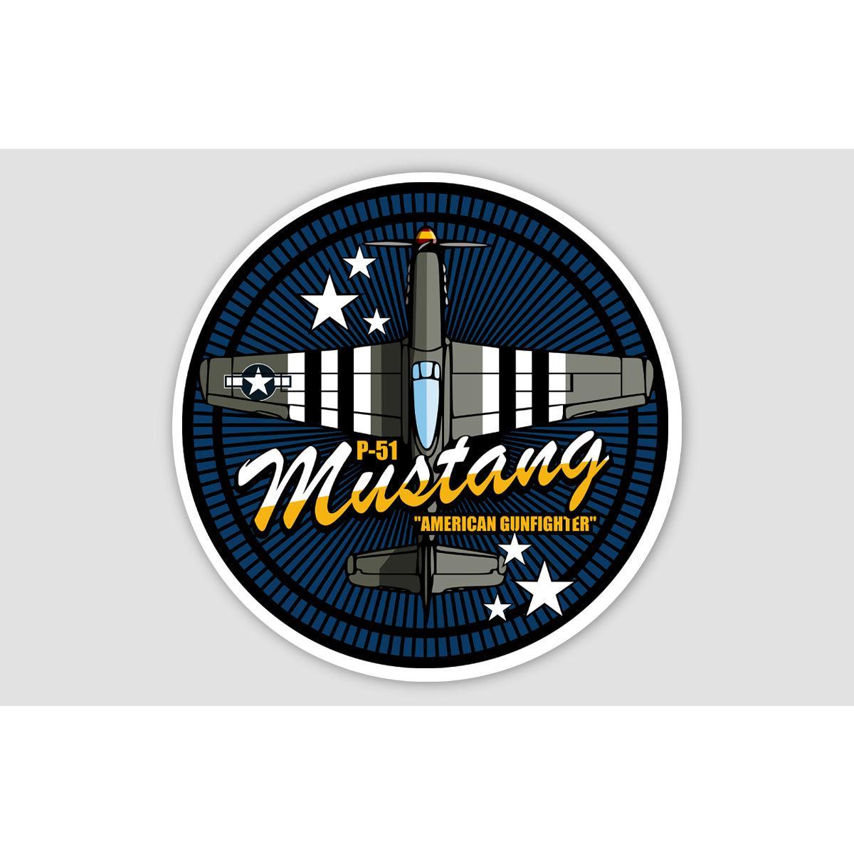 P-51 MUSTANG 'AMERICAN GUNFIGHTER' Sticker – Mach 5