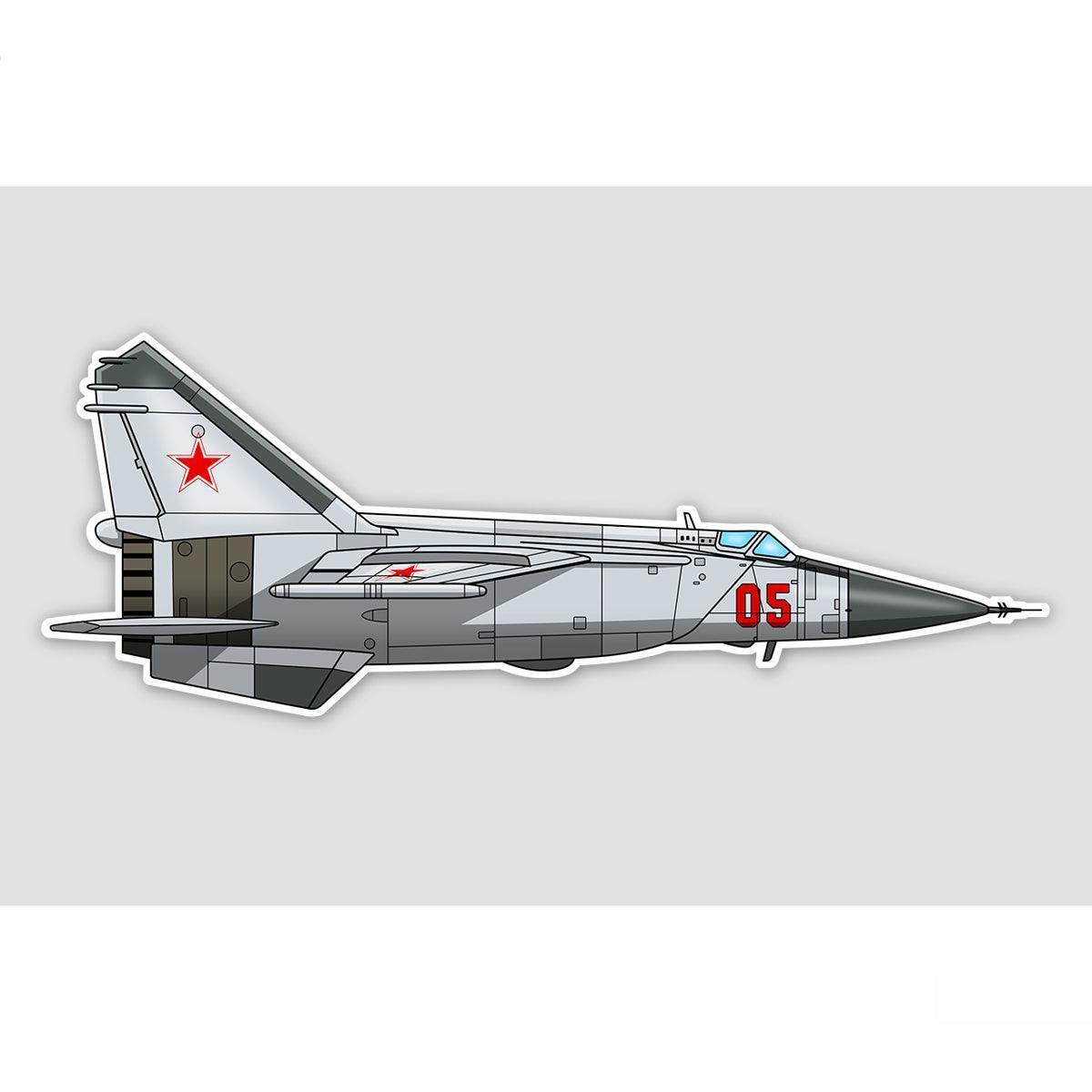 MIG-25 Cartoon Bumper Sticker – Mach 5