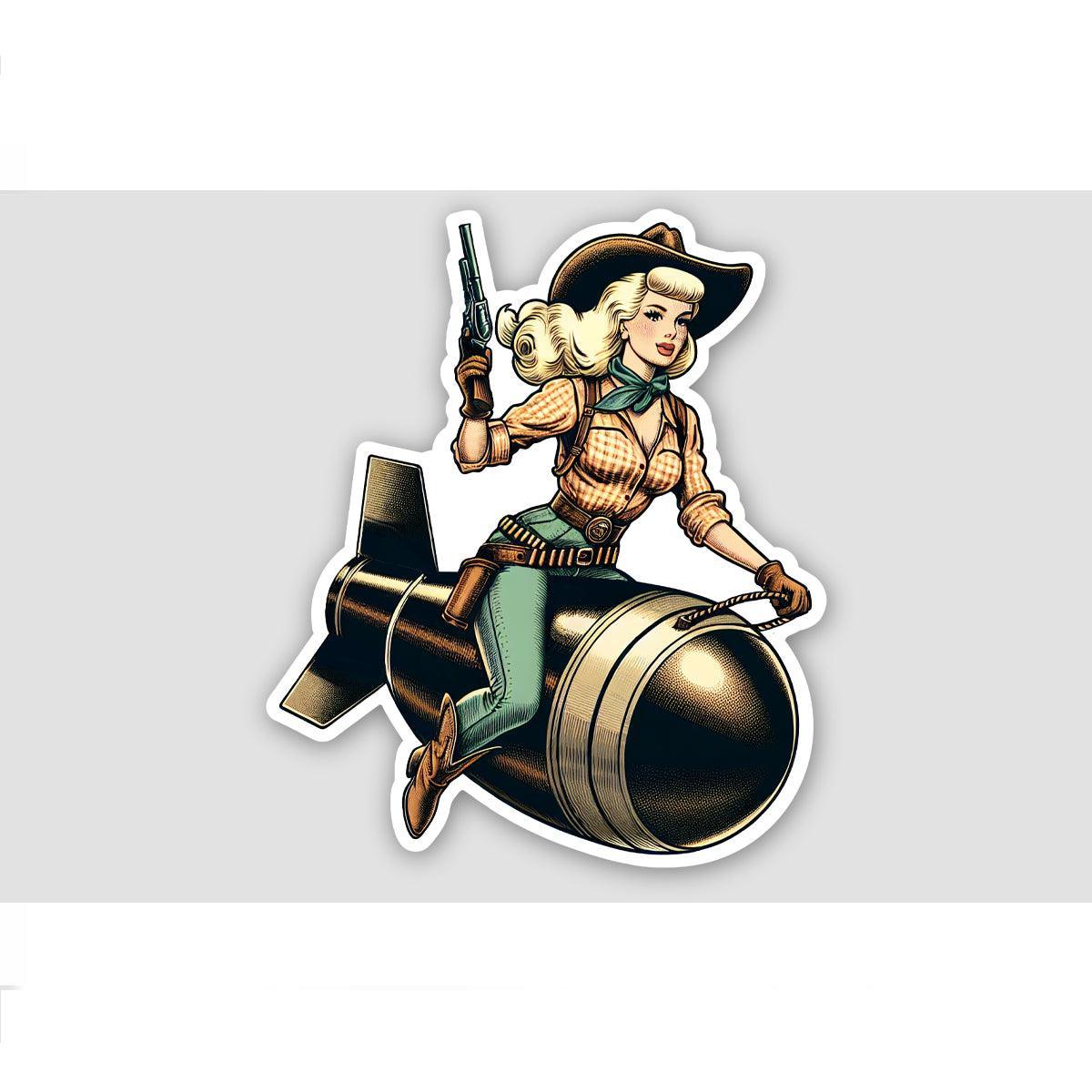 Bombshell Blonde Pin Up Decal – Mach 5