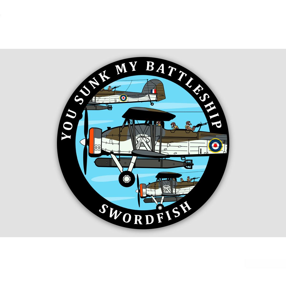 Fairey Swordfish Torpedo Bomber Battleship Bumper Sticker – Mach 5