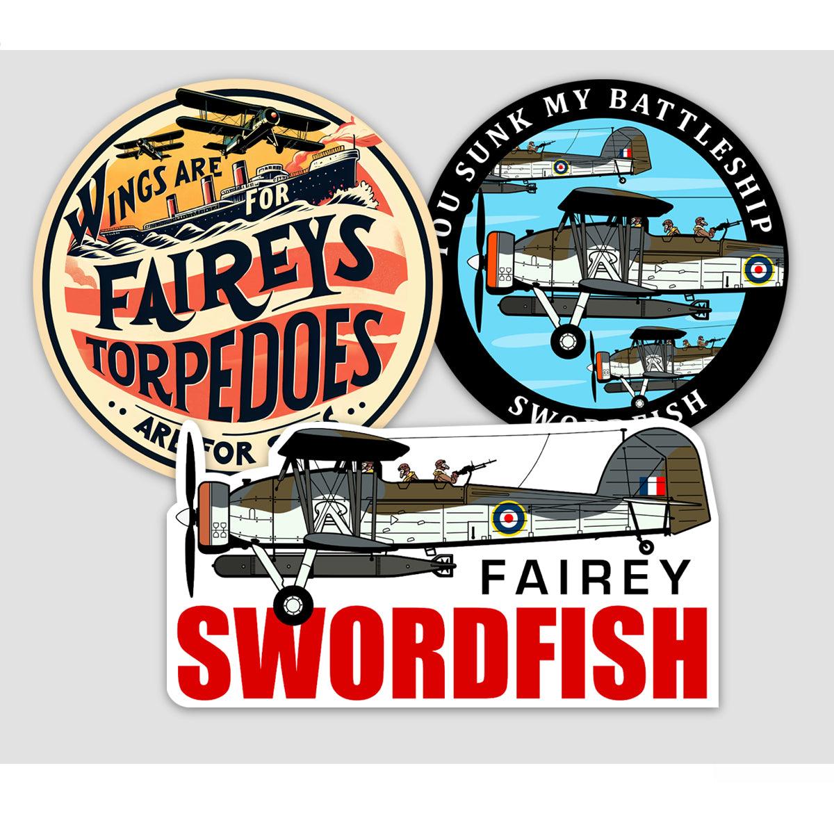 Fairey Swordfish Torpedo Bomber Bumper Sticker Pack – Mach 5