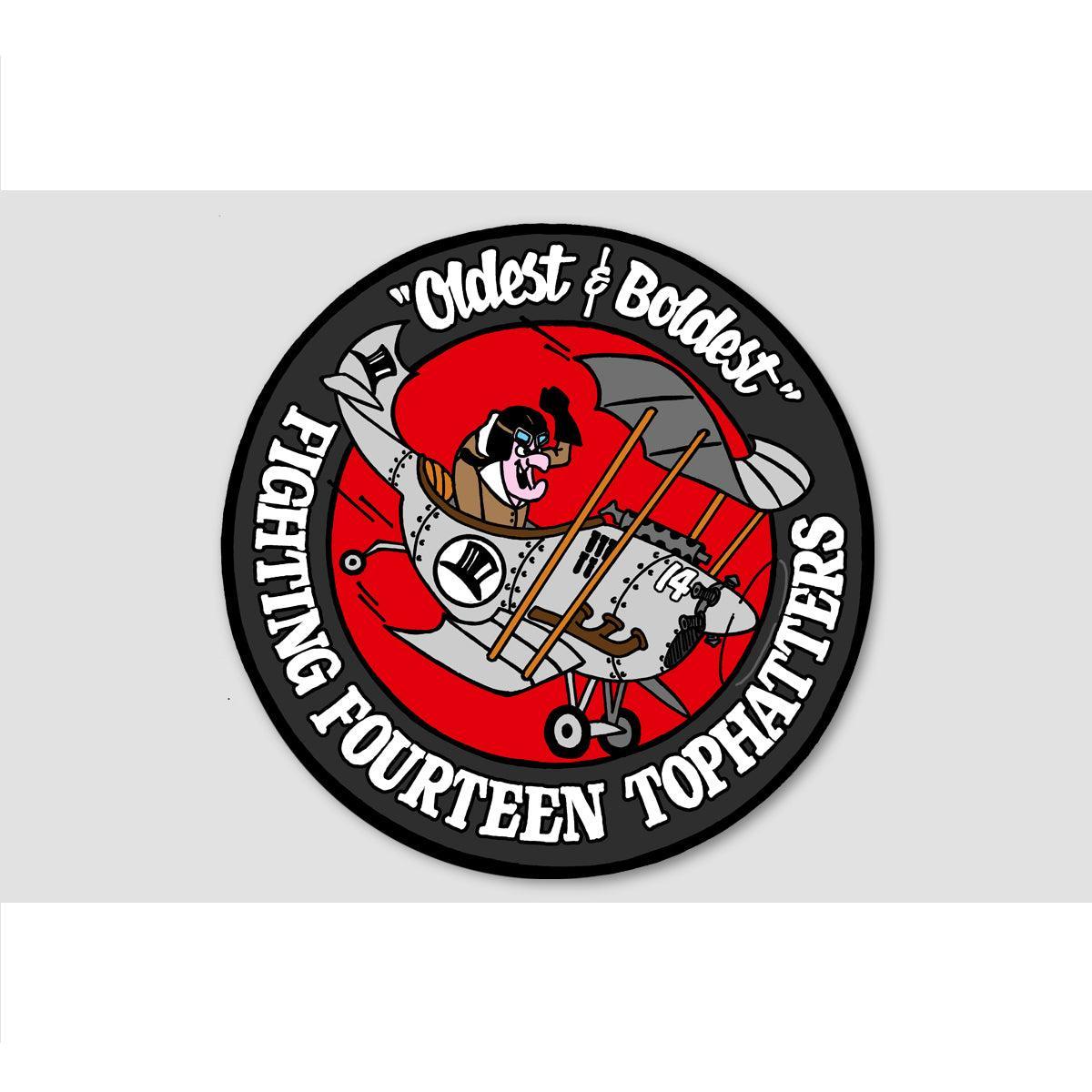 FIGHTING FOURTEEN 'TOPHATTERS' Sticker – Mach 5