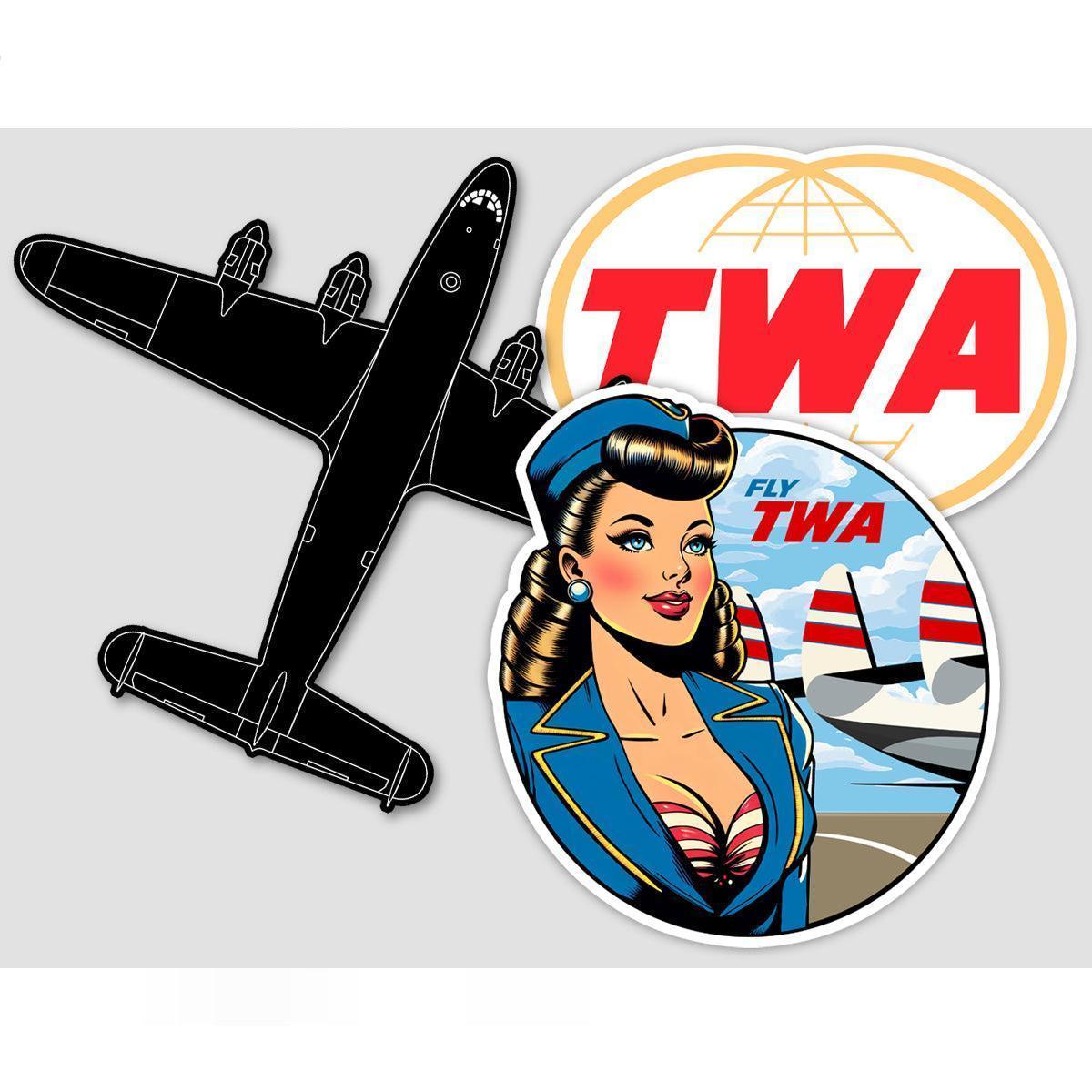 Lockheed Constellation TWA Bumper Sticker – Mach 5