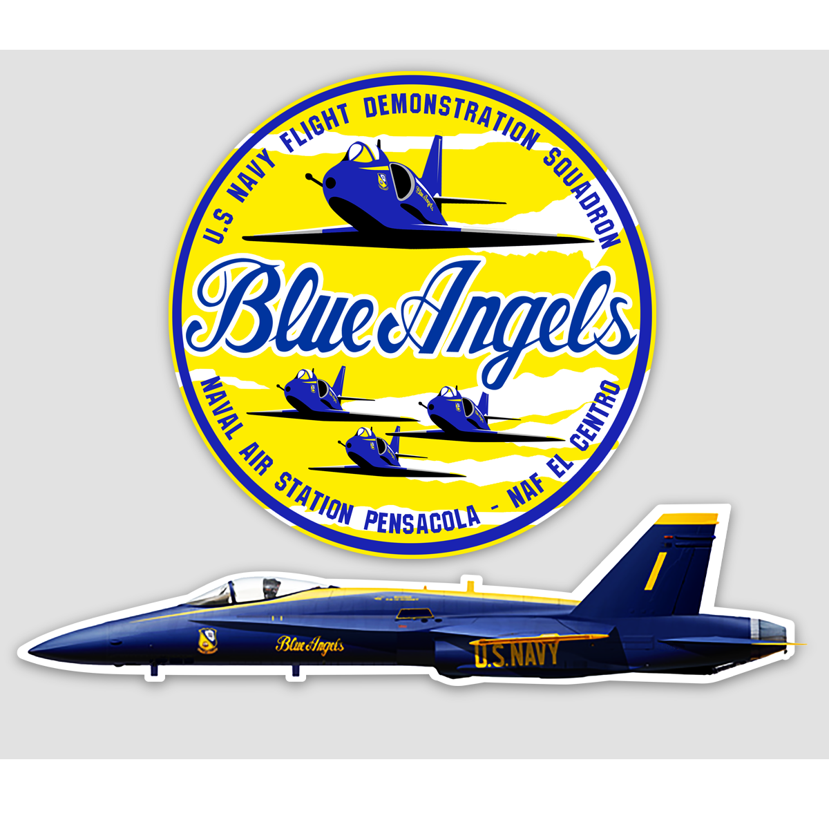 Blue Angels A-4 Skyhawk & Hornet Sticker – Mach 5