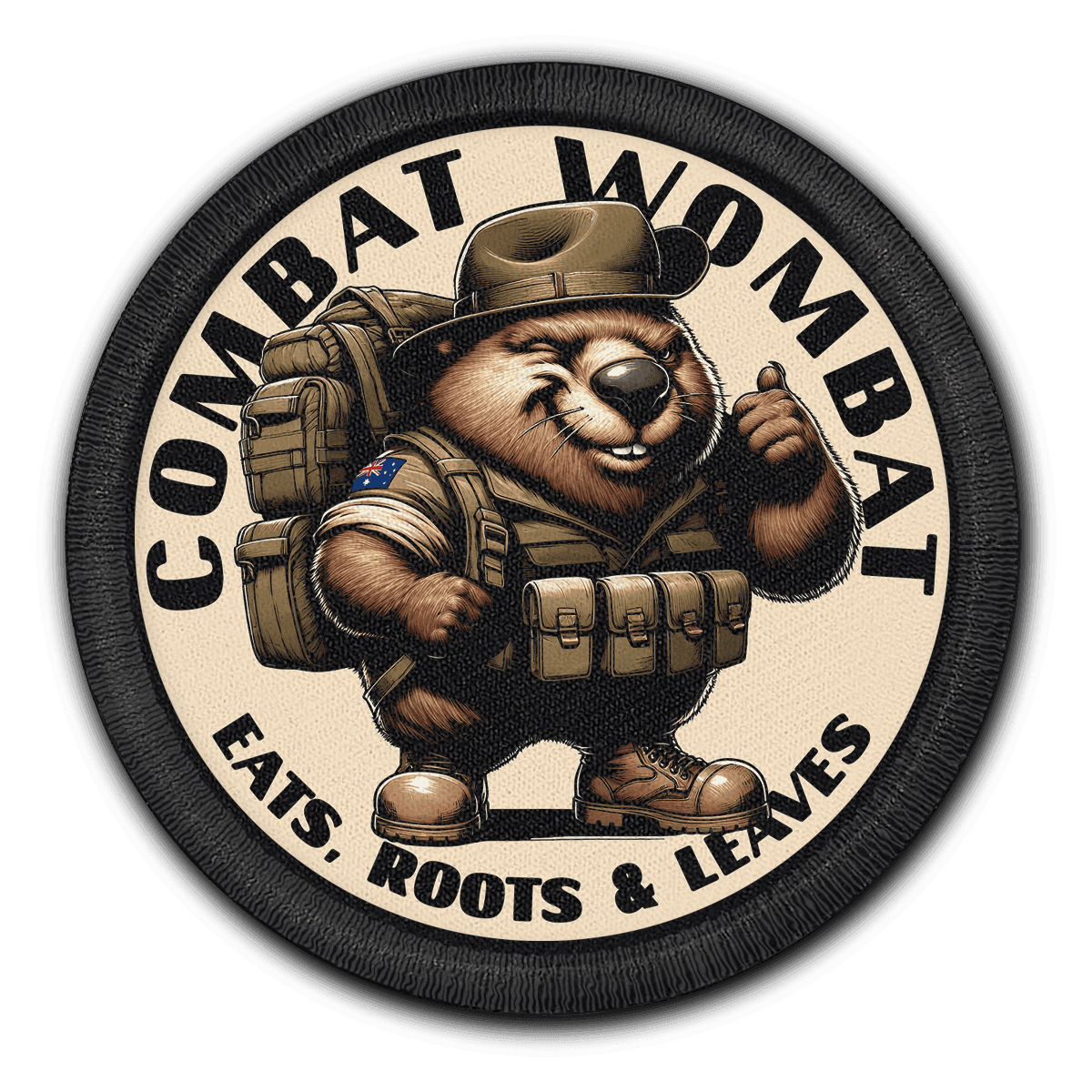 COMBAT WOMBAT 'EATS, ROOTS & LEAVES' Patch – Mach 5