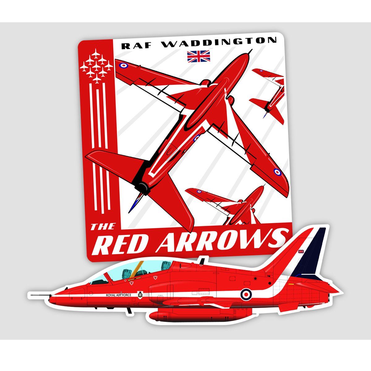 RAF Red Arrows BAE Hawk Sticker Pack – Mach 5