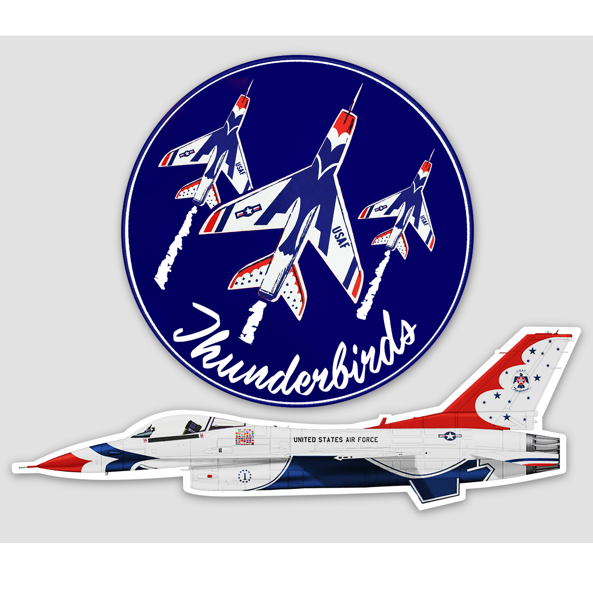 US Air Force Thunderbirds Sabre Sticker – Mach 5