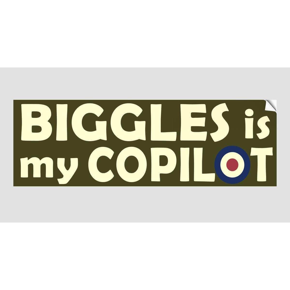 BIGGLES IS MY CO-PILOT Sticker – Mach 5
