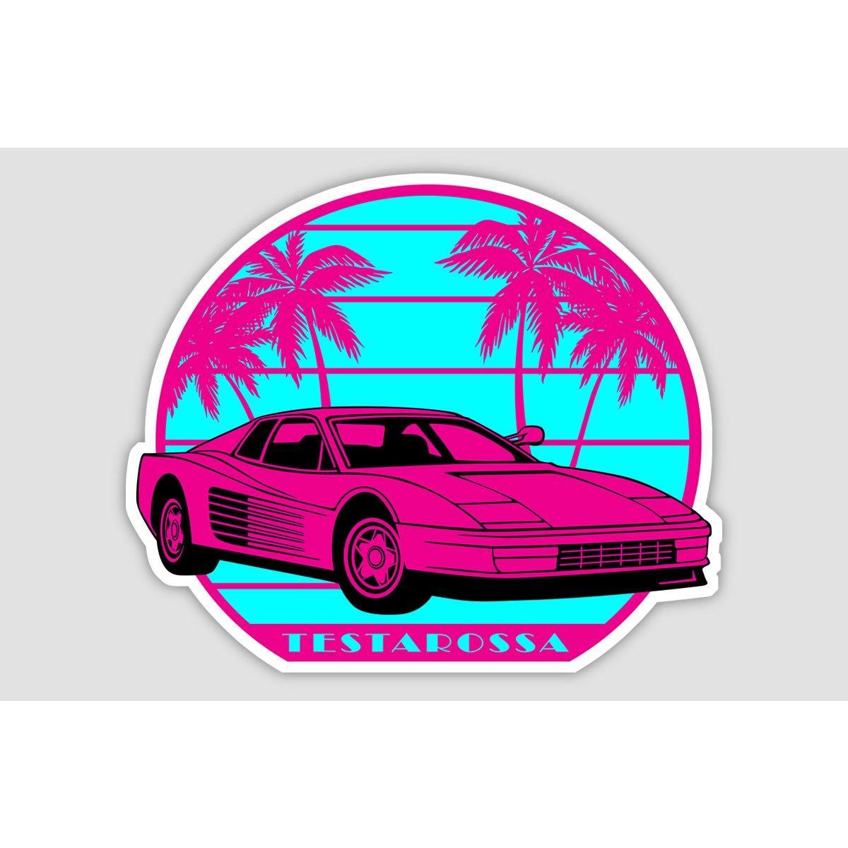 MIAMI VICE FERRARI TESTAROSSA Sticker – Mach 5
